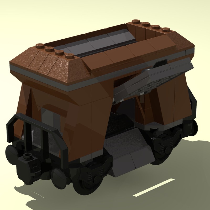 LEGO MOC Mini Coal Wagon / Hopper Wagon by Basti2 | Rebrickable - Build ...