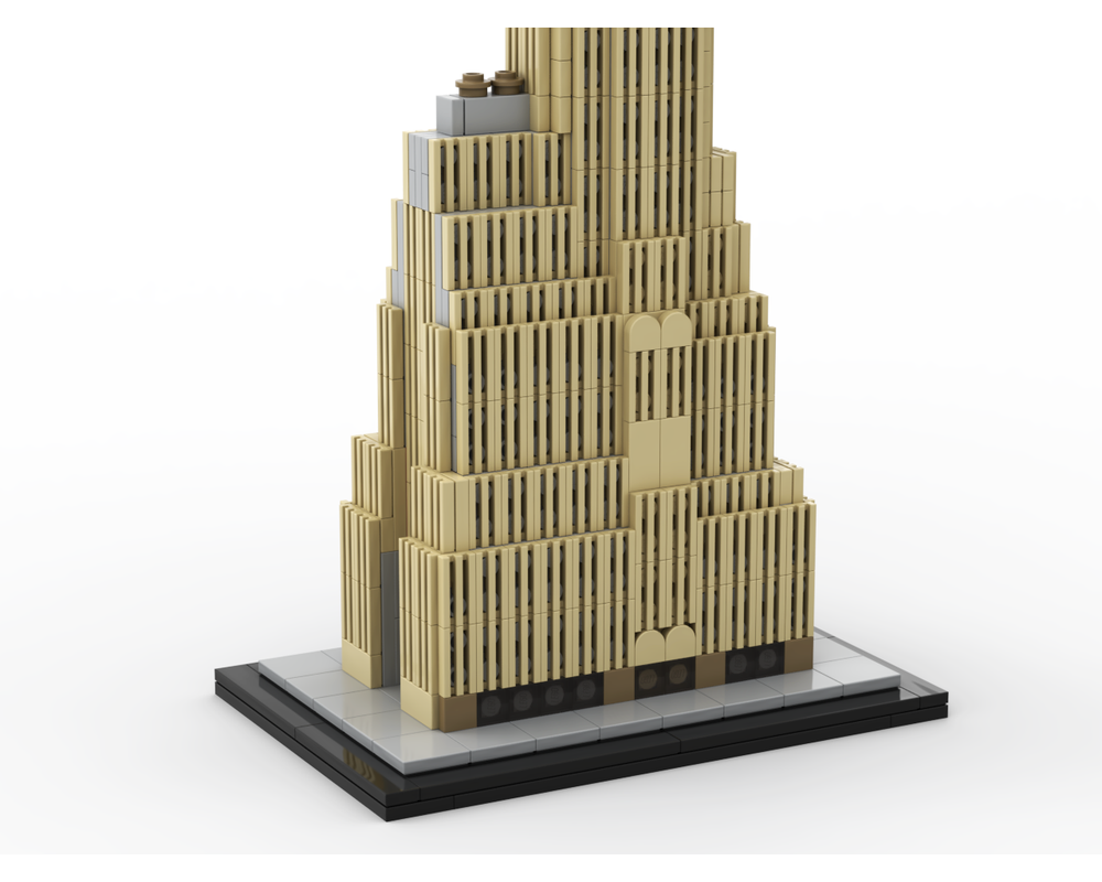 Lego Moc 70 Pine Street 1800 Scale Cities Service Building American