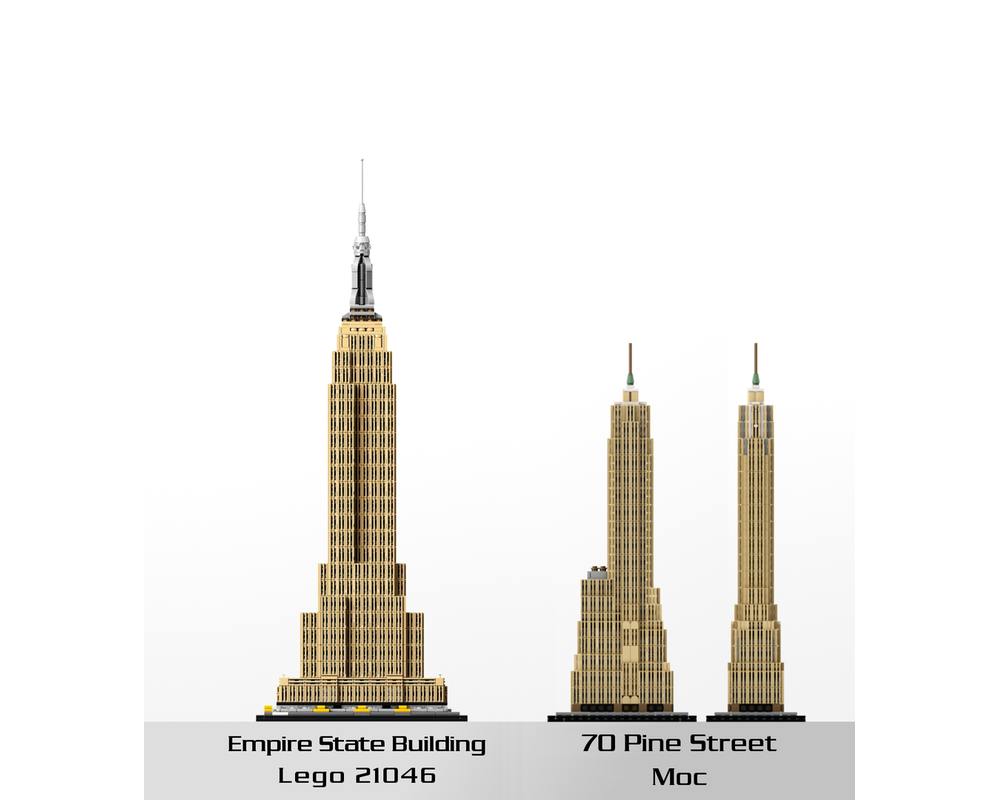 LEGO MOC 70 Pine Street 1:800 Scale (Cities Service Building/ American ...