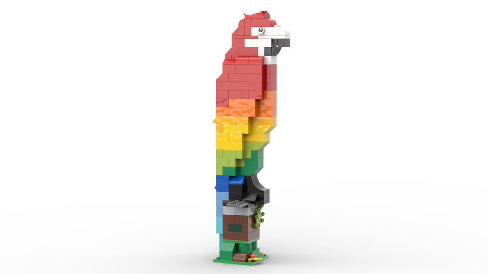 LEGO MOC 11020 Rainbow parrot by Lenarex | Rebrickable - Build with LEGO