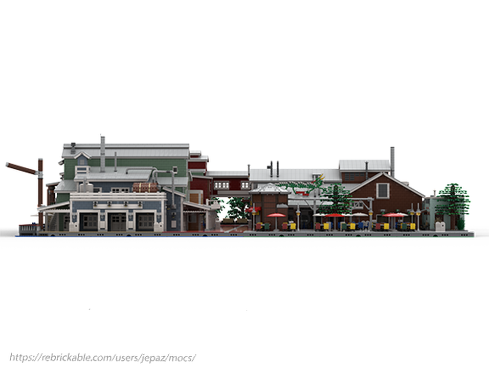 Lego Moc Pacific Wharf Combined Set By Jepaz Rebrickable Build