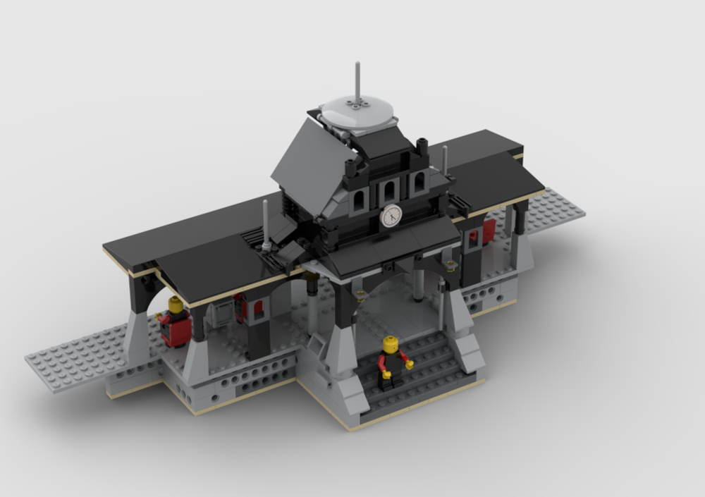 LEGO MOC Train Station by Legonid | Rebrickable - Build with LEGO