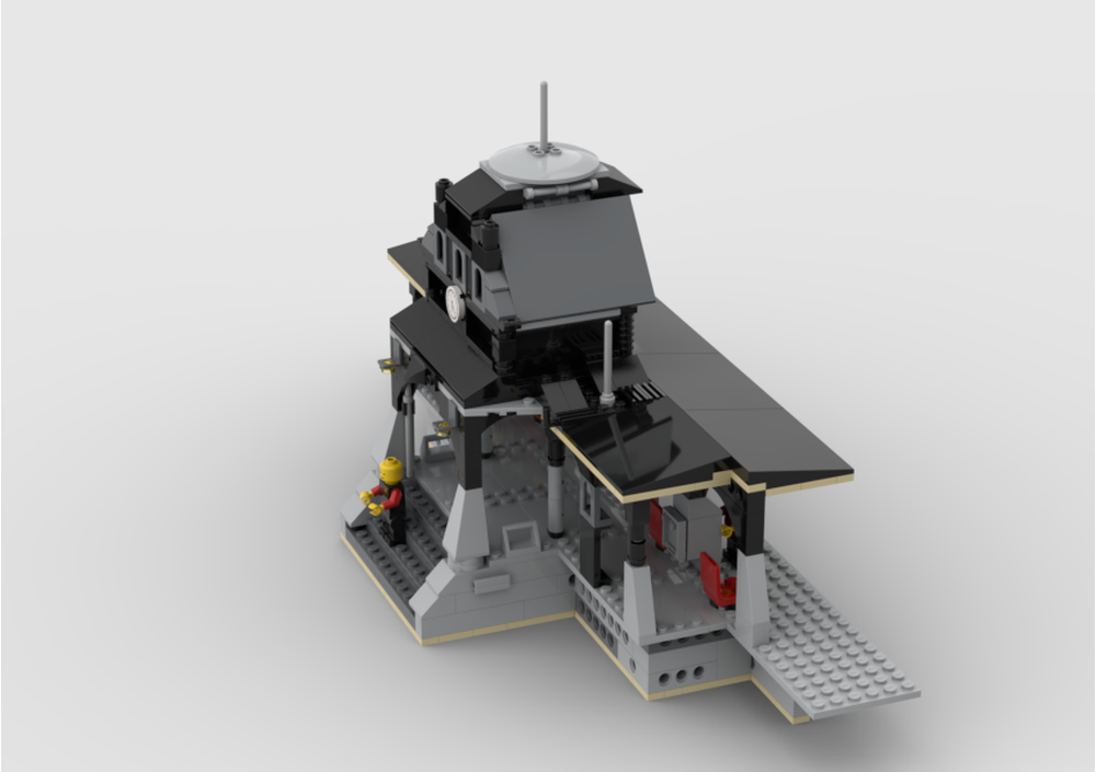Lego Moc Train Station By Legonid Rebrickable Build With Lego