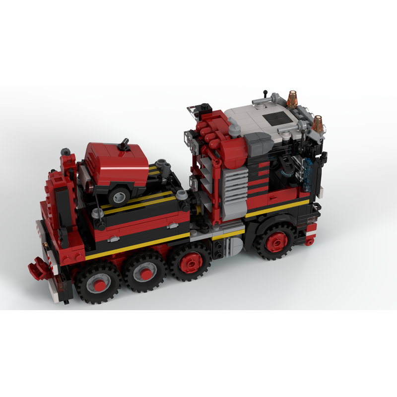 LEGO MOC 8x4 Mercedes-Benz Actros Ballast Tractor With Mounted Crane ...