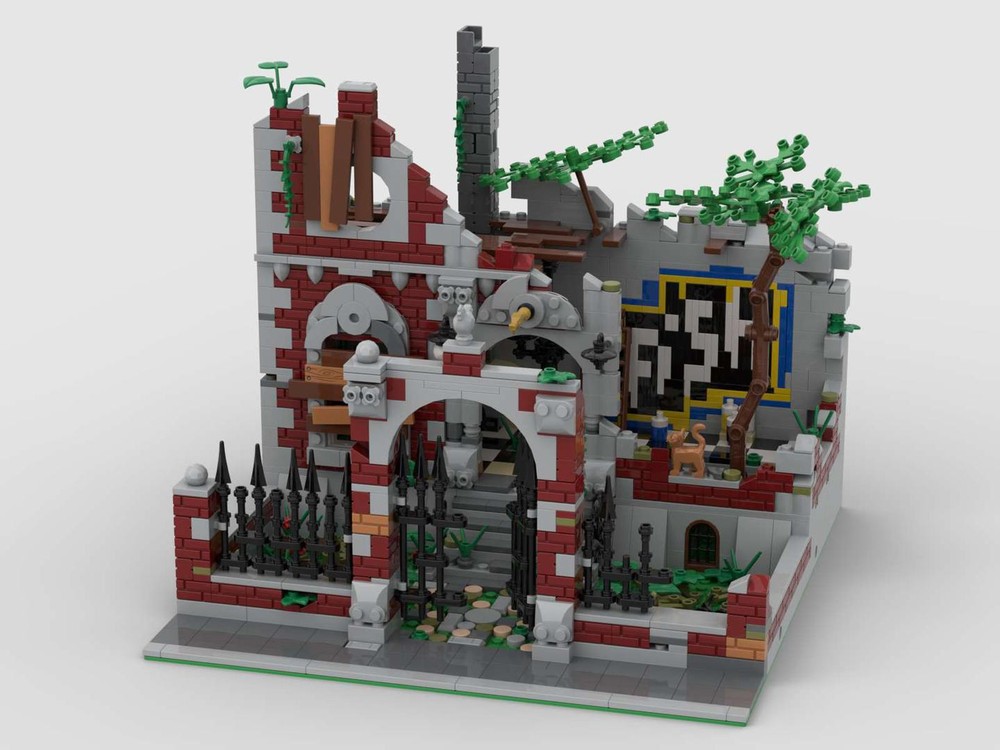 LEGO MOC Modular Ruined Villa by cjtonic | Rebrickable - Build with LEGO