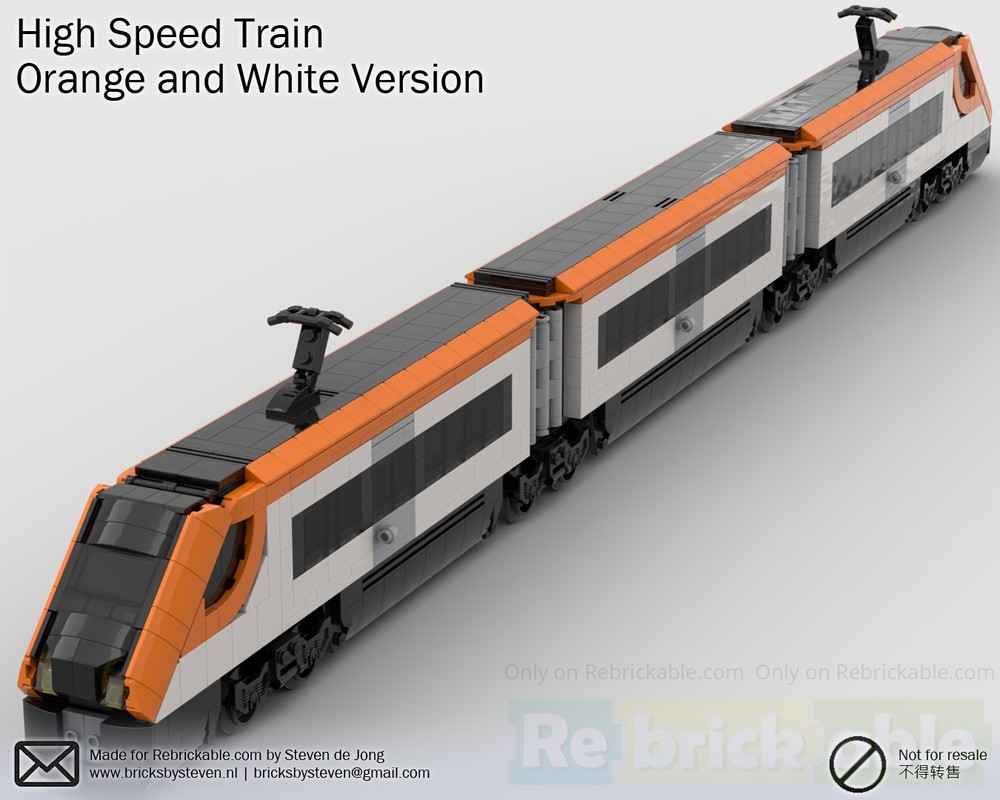 LEGO MOC High Speed Train (City / Minifig Scale) by stevendejong ...