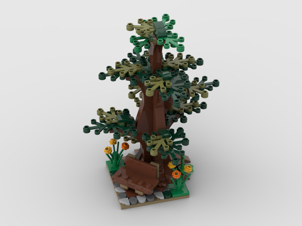 LEGO MOC Tree and Bench by Fantasts | Rebrickable - Build with LEGO