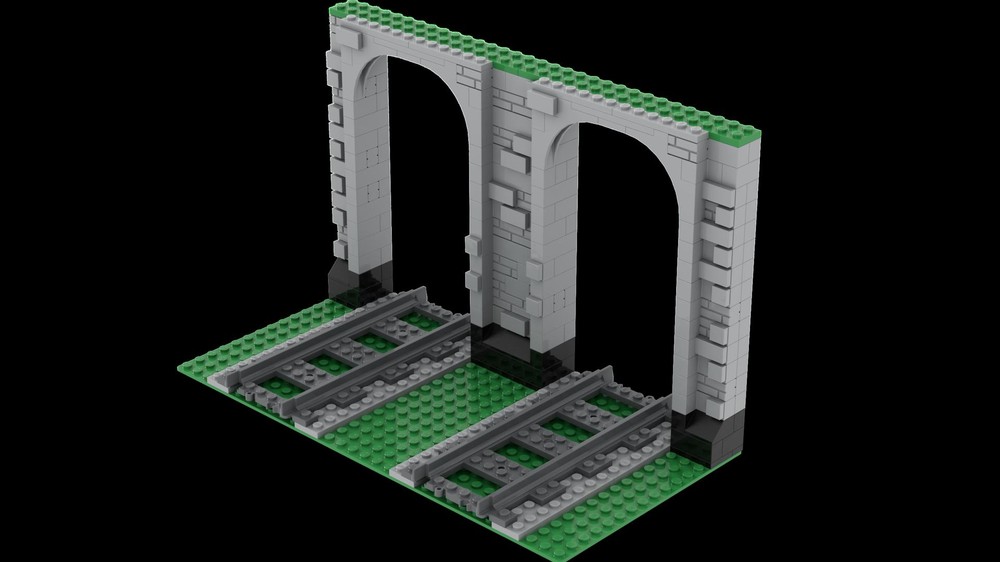 LEGO MOC Two track rack tunnel facade. by Plauge | Rebrickable - Build ...