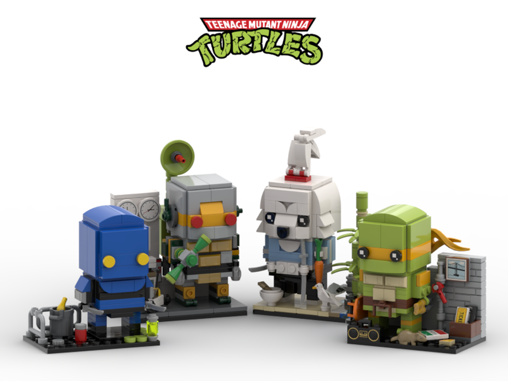 LEGO MOC TMNT - Super Set 2 - Brickheadz ( Foot Soldier + Metalhead ...