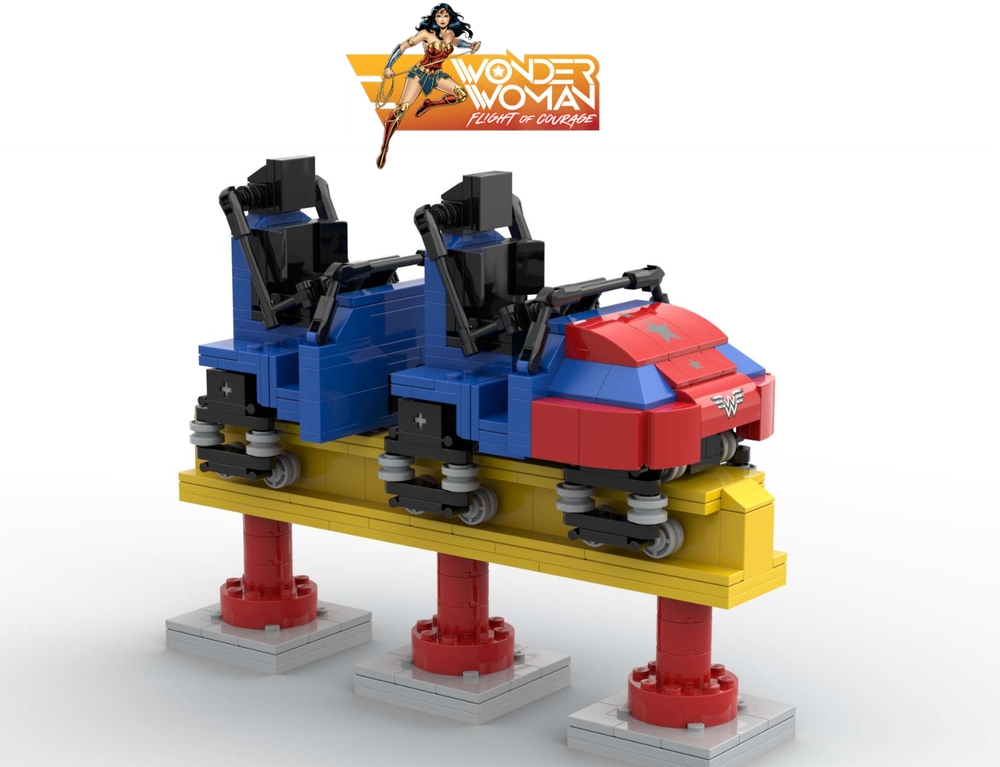 LEGO MOC Roller coaster - W.W flight of courage - Six Flags Magic ...