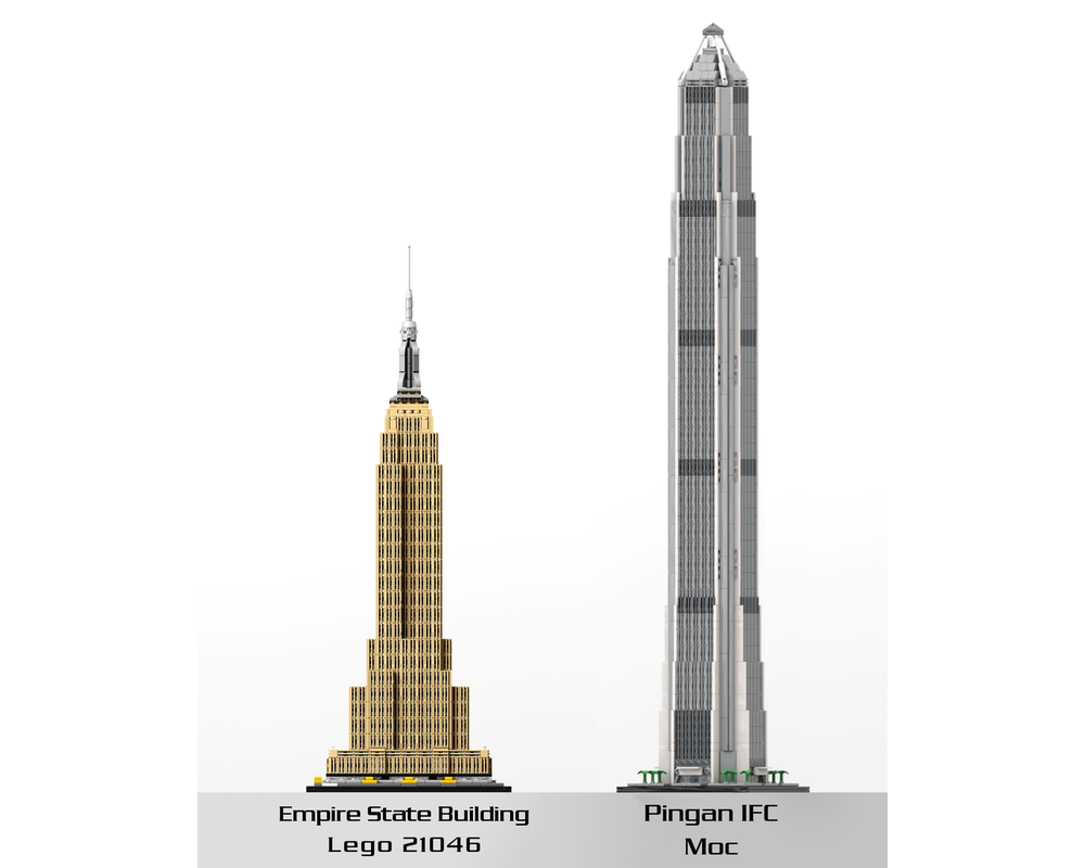 LEGO MOC Ping An Finance Centre 1:800 Scale by SPBrix | Rebrickable ...