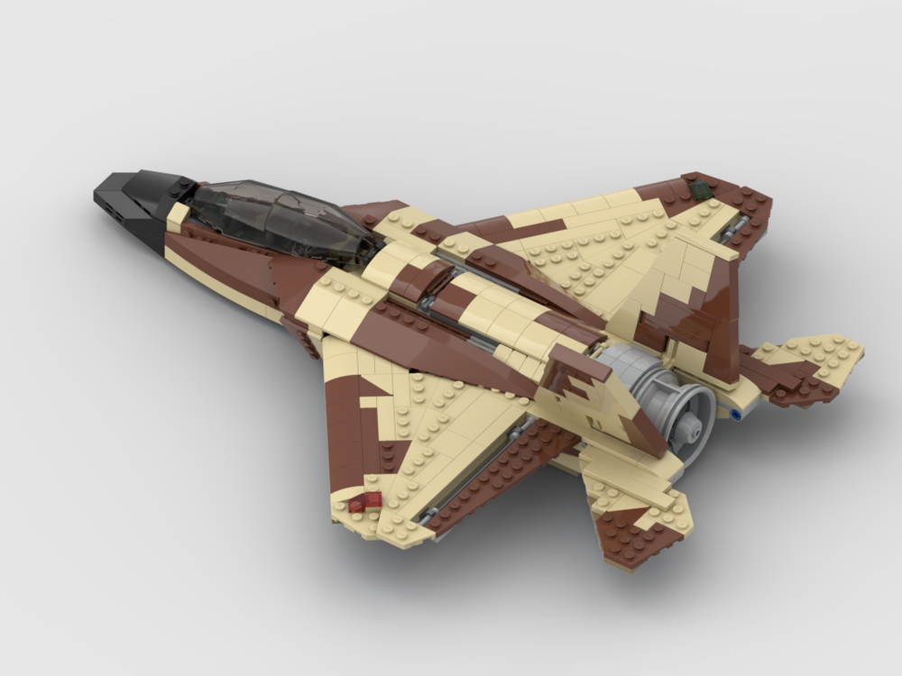 LEGO MOC Desert-camo Power Jet by Jakob_ | Rebrickable - Build with LEGO