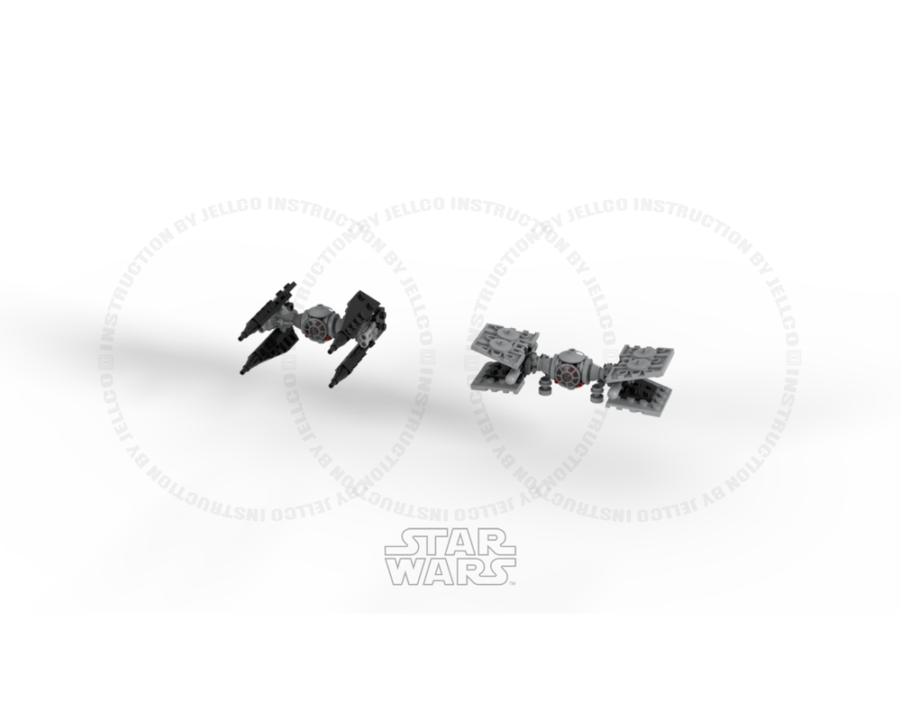 Lego Moc Micro Tie Fighters Desktop Cube Series I By Jellco