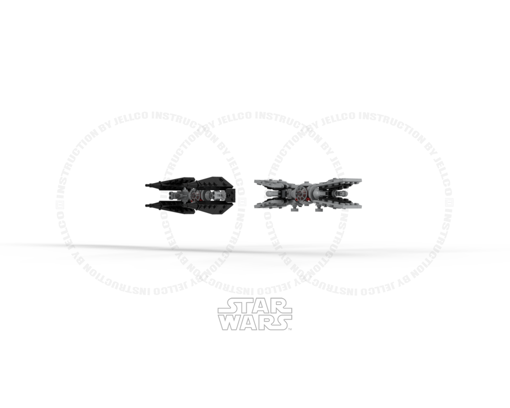 Lego Moc Micro Tie Fighters Desktop Cube Series I By Jellco