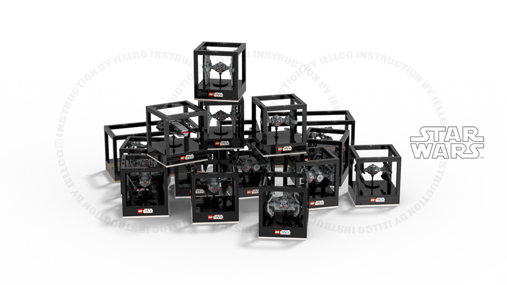 Lego Moc Sw Micro Tie Fighters Desktop Cube Series All By Jellco