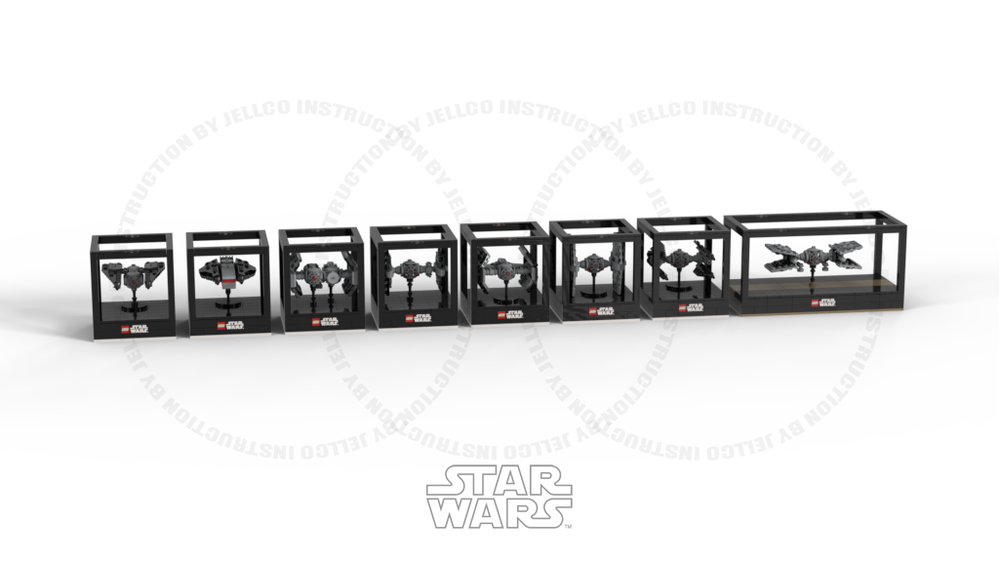 Lego Moc Sw Micro Tie Fighters Desktop Cube Series All By Jellco
