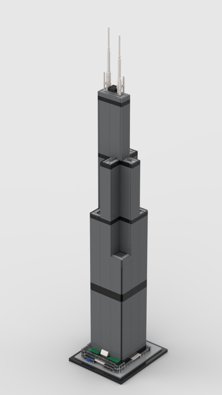 LEGO MOC 1:837 Willis Tower by Brick_Horticulturist | Rebrickable ...