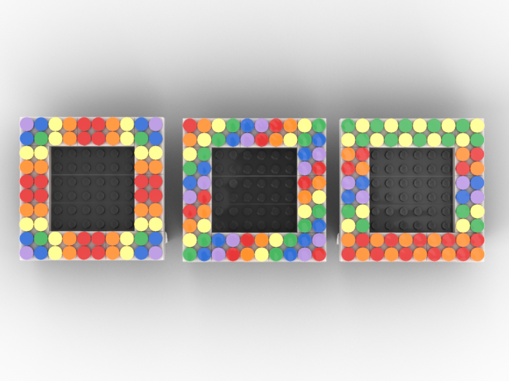 LEGO MOC Rainbow Pride Picture Frame by ElliottJD | Rebrickable - Build ...