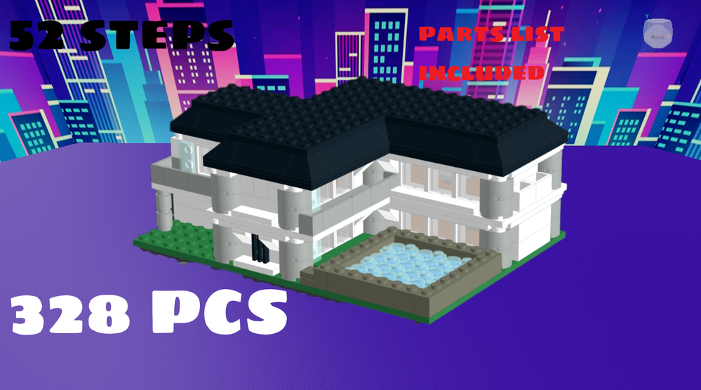 LEGO MOC Micro Modern House by Mandedhawk | Rebrickable - Build with LEGO