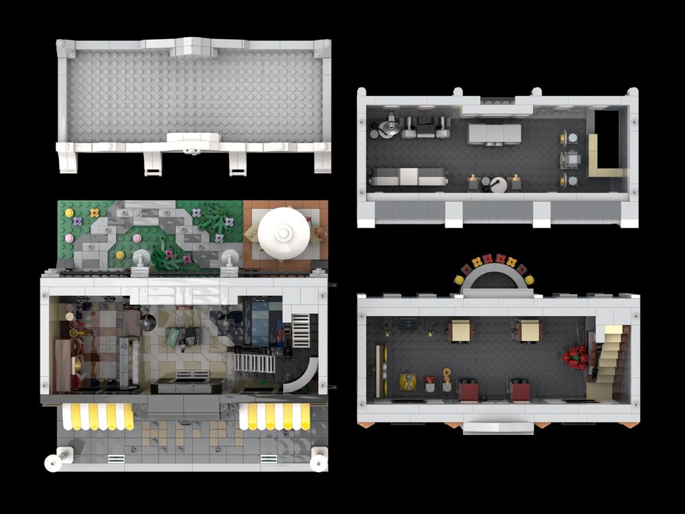 Lego Moc Hi Fi Store And Cafe 10255 Assembly Square Alternative Build