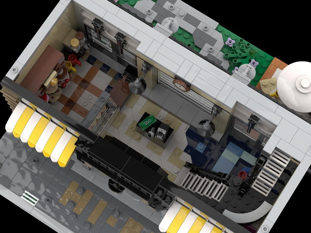 Lego Moc Hi Fi Store And Cafe 10255 Assembly Square Alternative Build