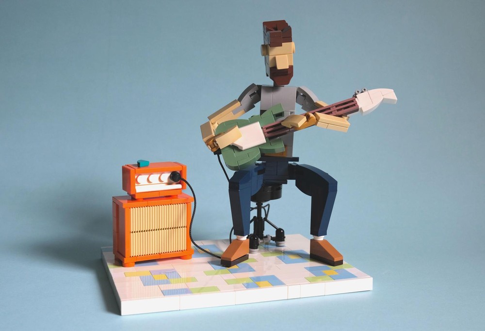 LEGO MOC Jam Session Guitarist by click_lever | Rebrickable - Build ...
