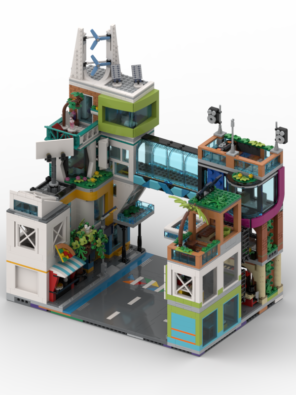 LEGO MOC City Downtown Hotel and Vet by Legofan21 | Rebrickable - Build ...