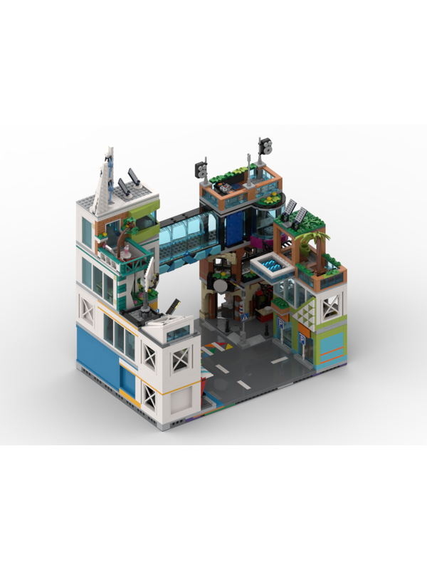 LEGO MOC City Downtown Hotel and Vet by Legofan21 | Rebrickable - Build ...
