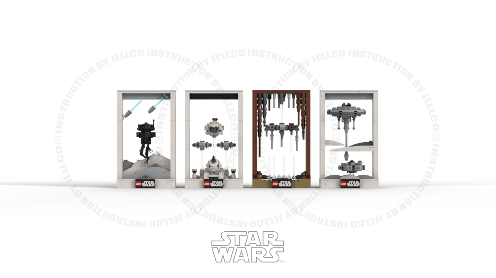 Lego Moc Sw Original Trilogy Desktop Poster 3d Version Episode V By