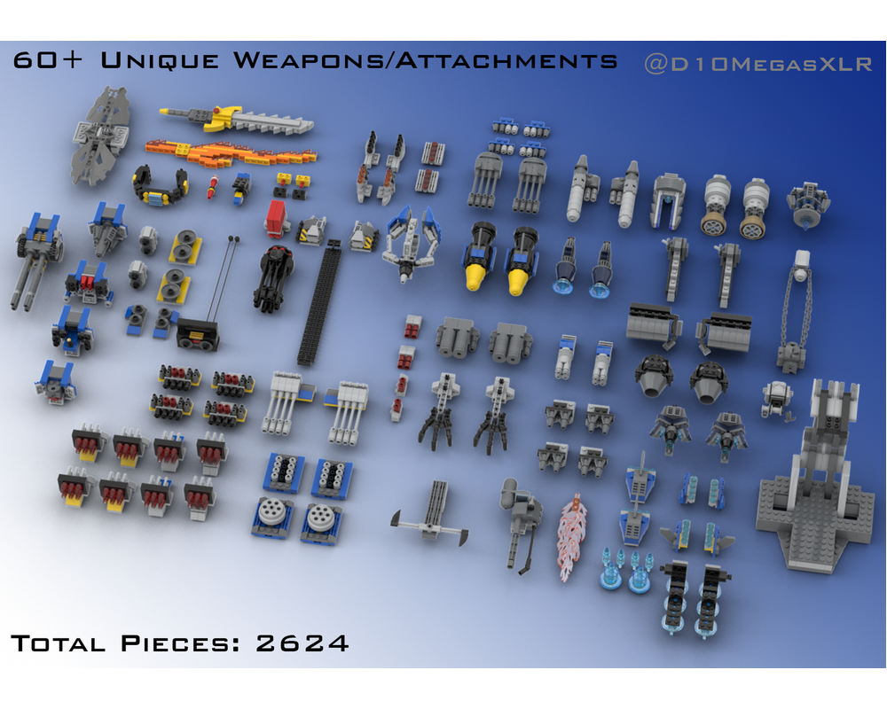 Lego Moc Megas Weapons Pack By D10megasxlr Rebrickable Build With Lego