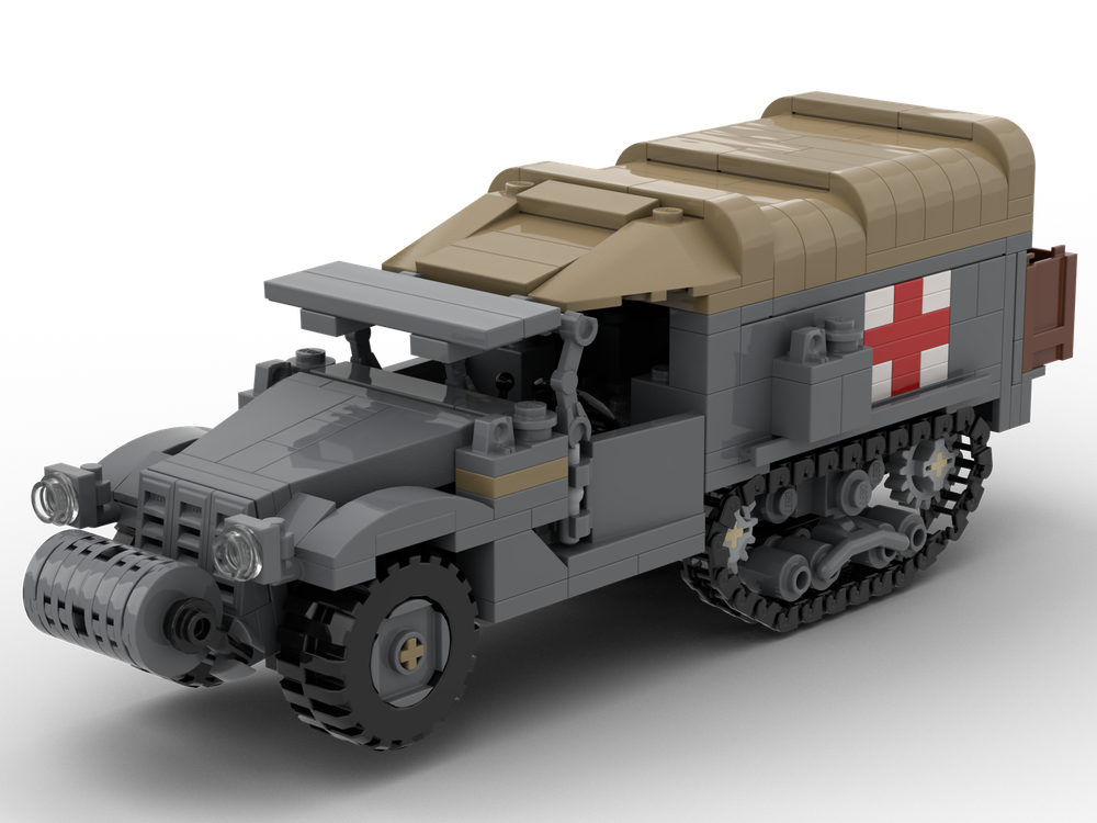 LEGO MOC M3A1 ambulance / WW2 by Lepetitlegoneuf | Rebrickable - Build ...