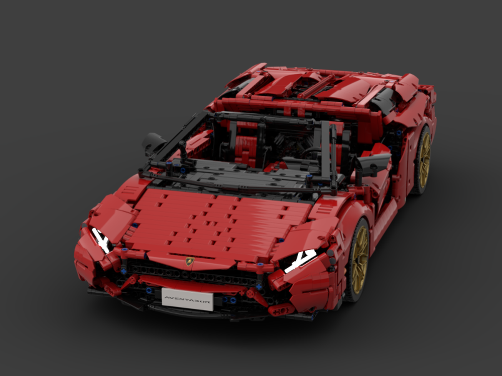 Lego Moc Lamborghini Aventador S Roadster By Sanulanr Rebrickable