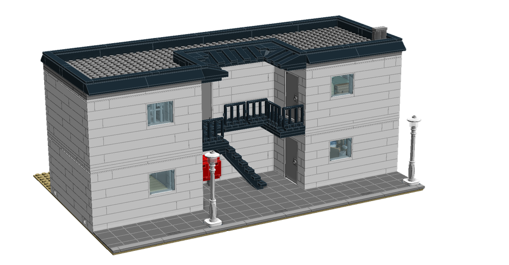 Lego Moc Modular Apartment Building By Detahack Rebrickable Build