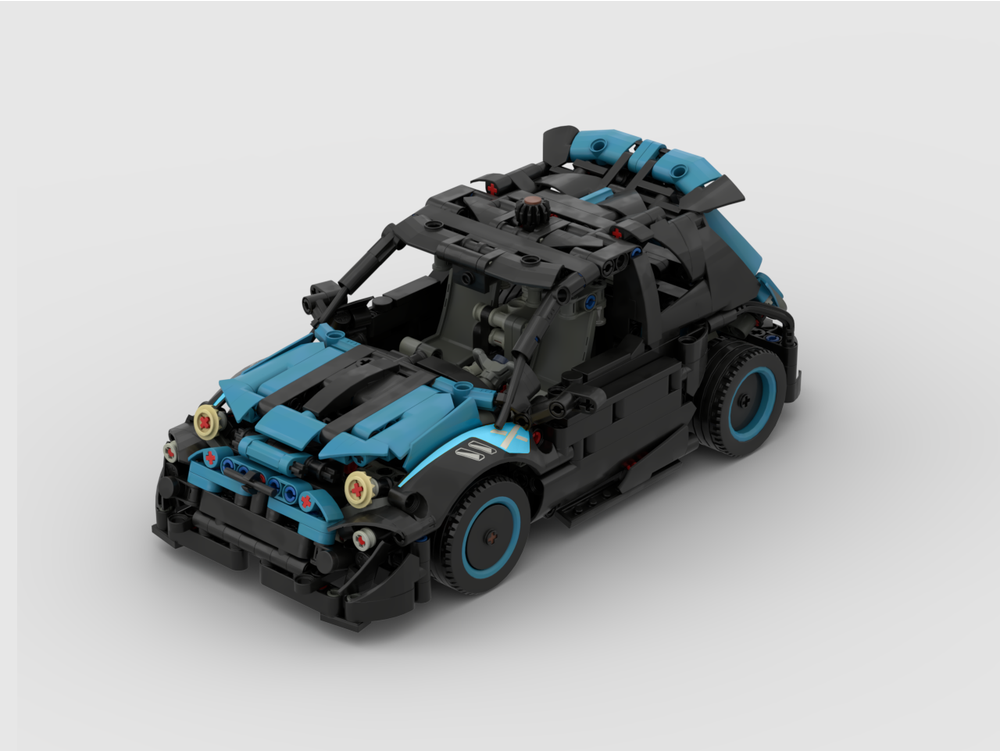 Lego Moc 42162 Abarth Agile Blue By Mirrorbricks Rebrickable Build