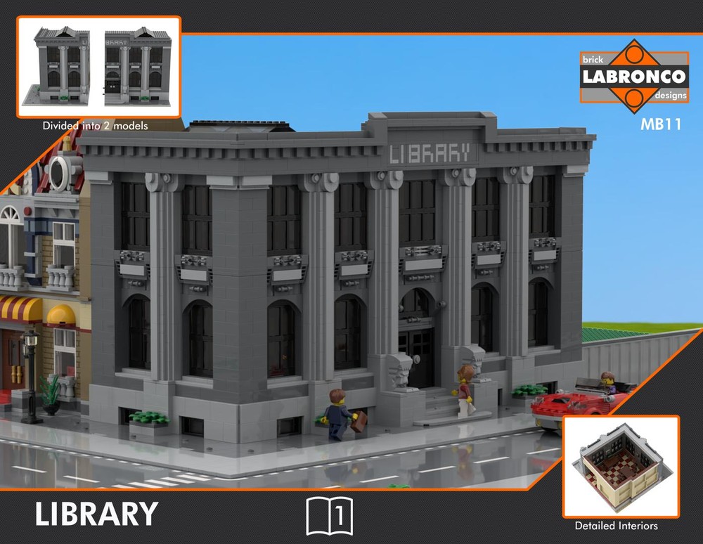 LEGO MOC MB11 - Library by Labronco Brick Designs | Rebrickable - Build ...