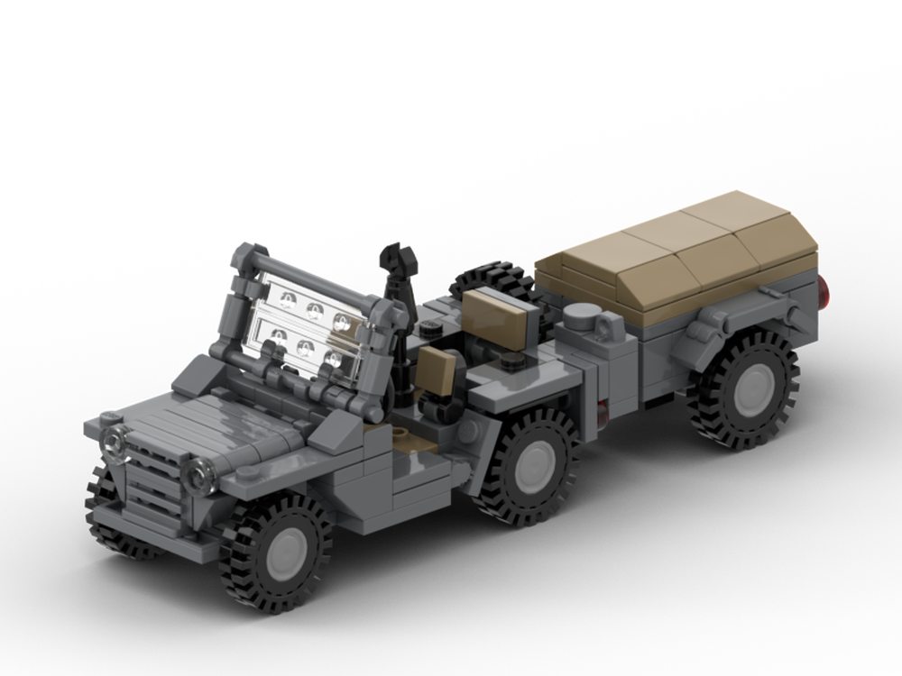Lego Moc 85mm Howitzer And M416 Trailer By Datlegoman Rebrickable