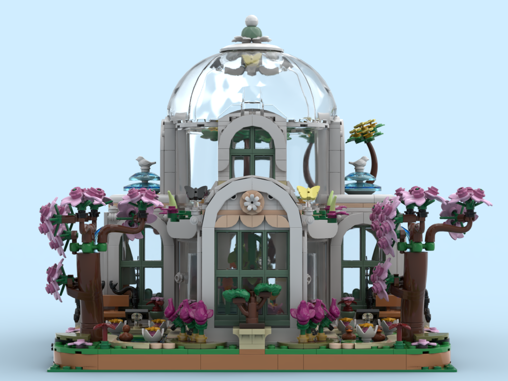 Lego Moc Modular Botanical Garden Modification Of 2x Sets 41757 By