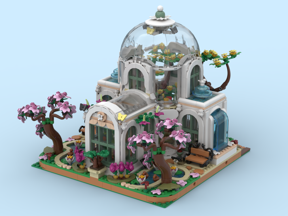 Lego Moc Modular Botanical Garden Modification Of 2x Sets 41757 By