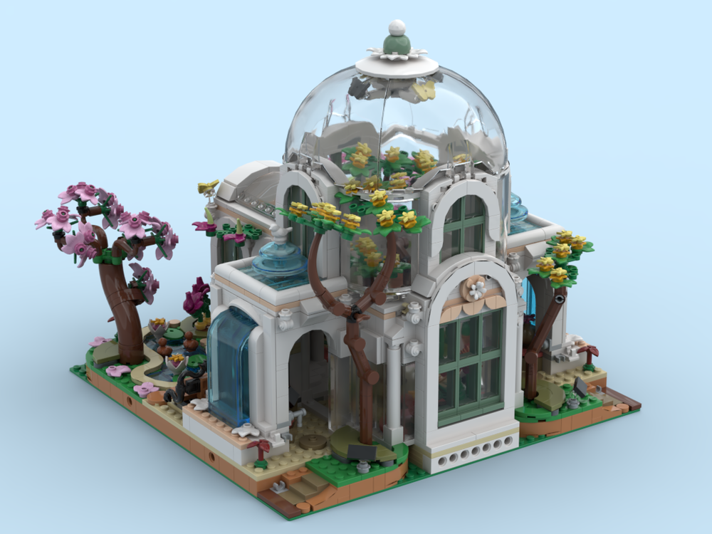 Lego Moc Modular Botanical Garden Modification Of 2x Sets 41757 By
