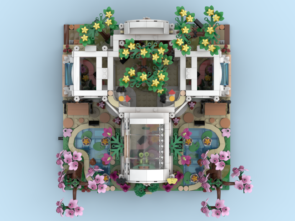 Lego Moc Modular Botanical Garden Modification Of 2x Sets 41757 By