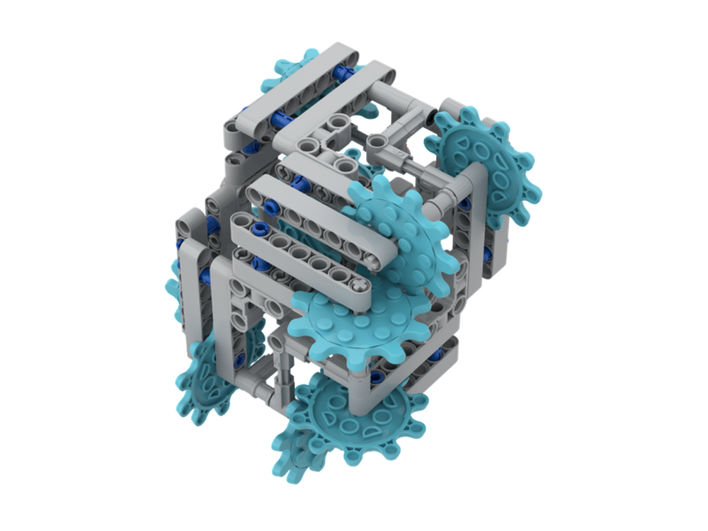 LEGO MOC Geared cube net by jemunoz0 | Rebrickable - Build with LEGO