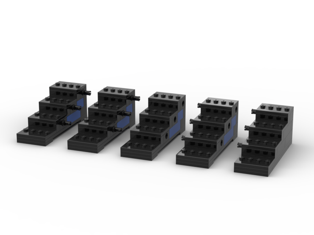 Lego Moc Modular Minifigure Display Stand 4 Figures High By Elegant Bricks Rebrickable