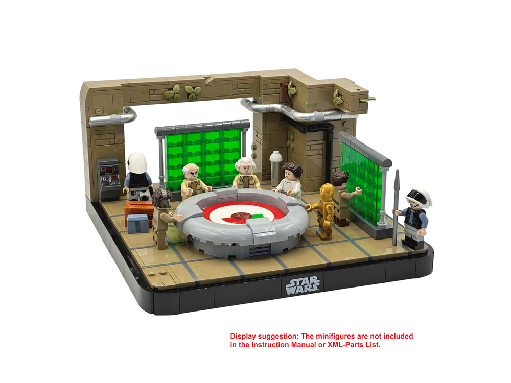 Lego Moc Yavin Iv Rebel Base Strategy Center Diorama Moc By