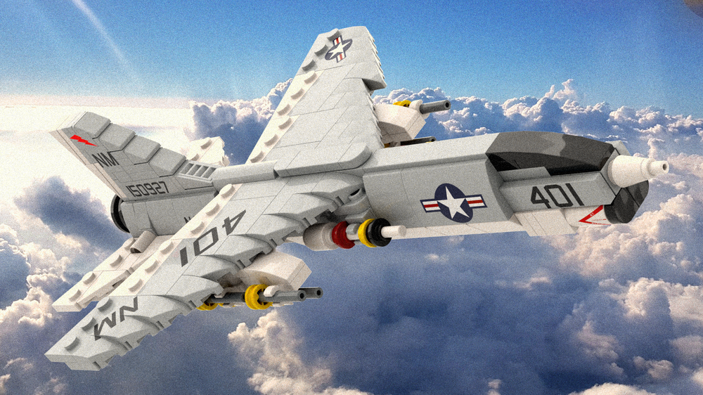 LEGO MOC 1:72 Scale F-8E Crusader by HandSolo99 | Rebrickable - Build ...