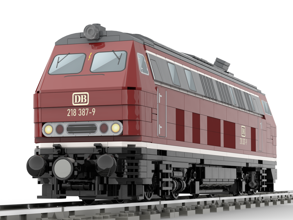 Lego Moc Diesel Locomotive Br218 By Langemat Rebrickable Build With