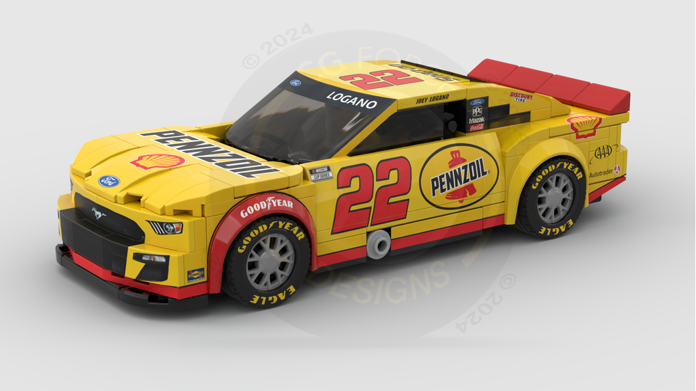 LEGO MOC Nascar 2022 PKE Logano by CGForceDesigns | Rebrickable - Build ...