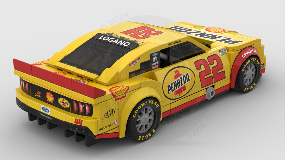 Lego Moc Nascar 2022 Pke Logano By Cgforcedesigns Rebrickable Build