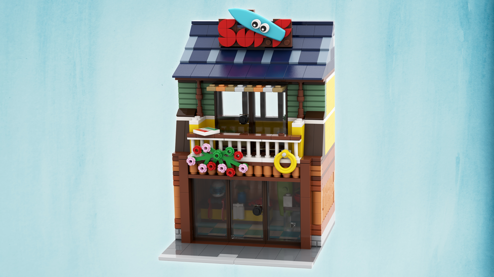LEGO MOC Surfer Beach House/shop Modular modification (31118) by ...