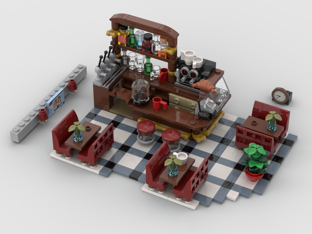 LEGO MOC Cafe Corner 10182 Interior Mod by PH-VAP | Rebrickable - Build with LEGO