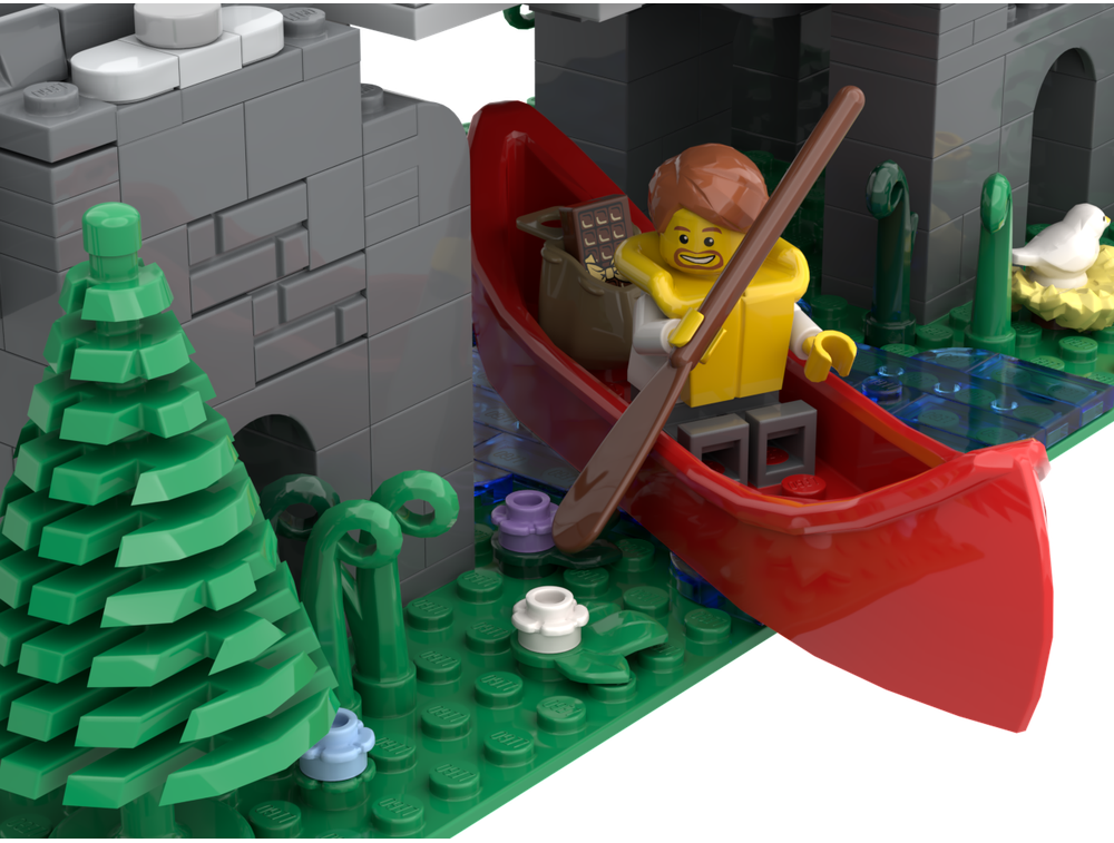 Lego Moc Train Bridge Over Creek Drawbridge With Ramp Incline For